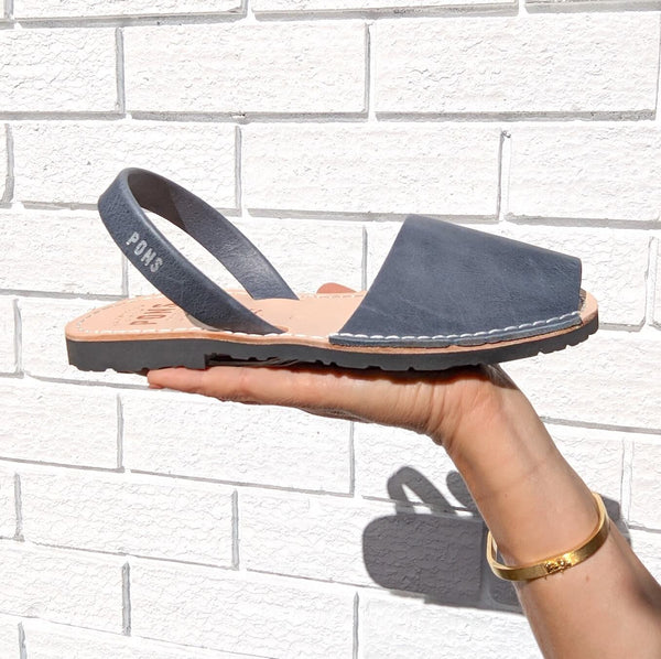 Original - Leather Denim BLUE – Menorca Sandals